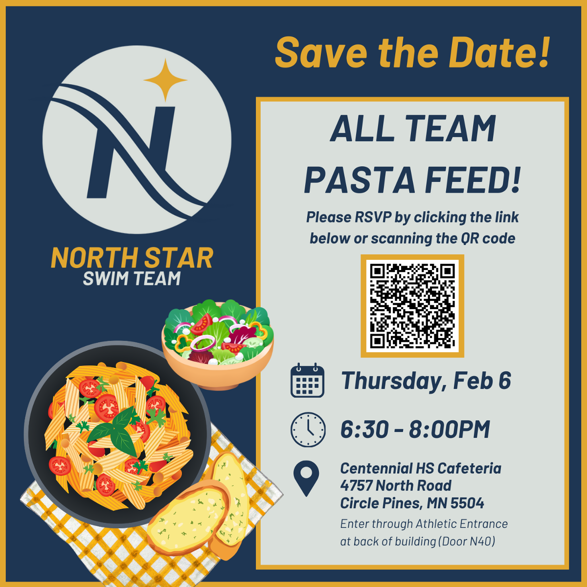 Join us for a team pasta feed!